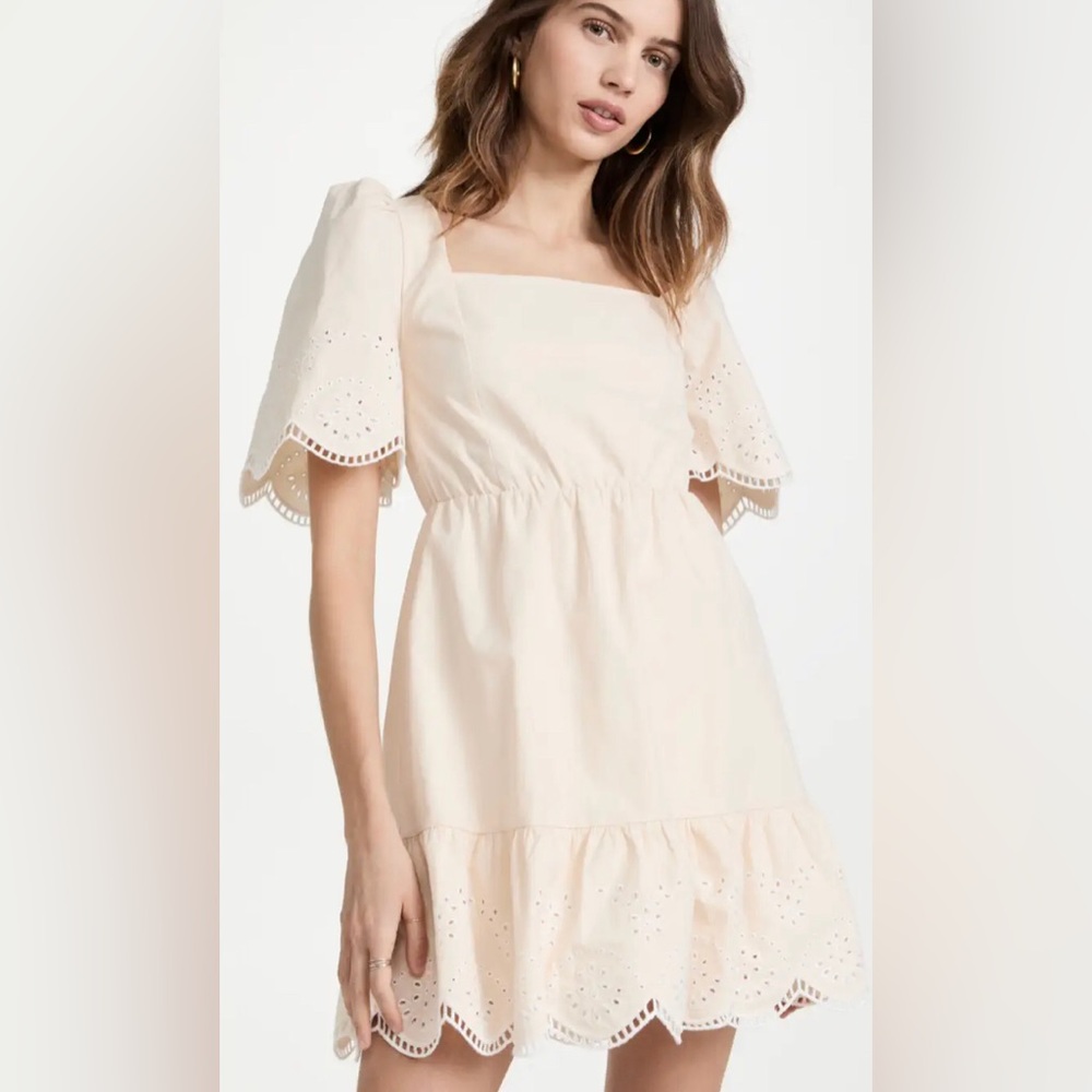 English Factory Cream Mini Dress. - Gem